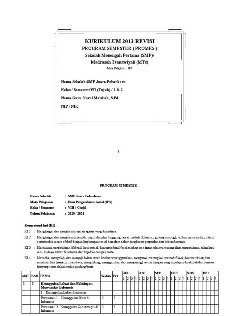 Promes IPS SMP Juara Pekanbaru | PDF