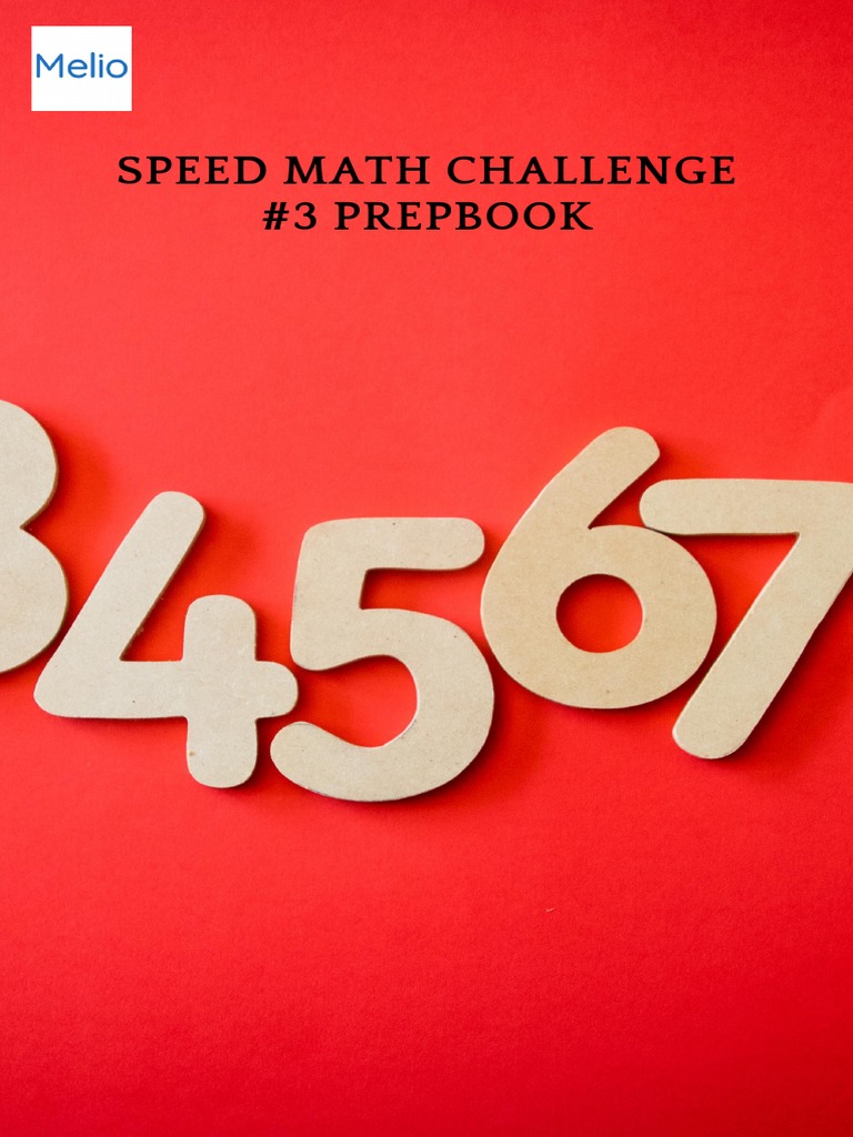 Speed Math Challenge #3 Prepbook | PDF | Cognition | Learning