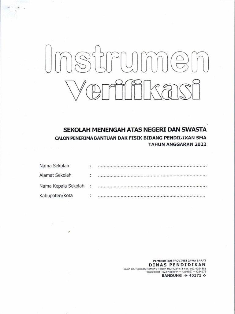 Intrumen Verifikasi | PDF