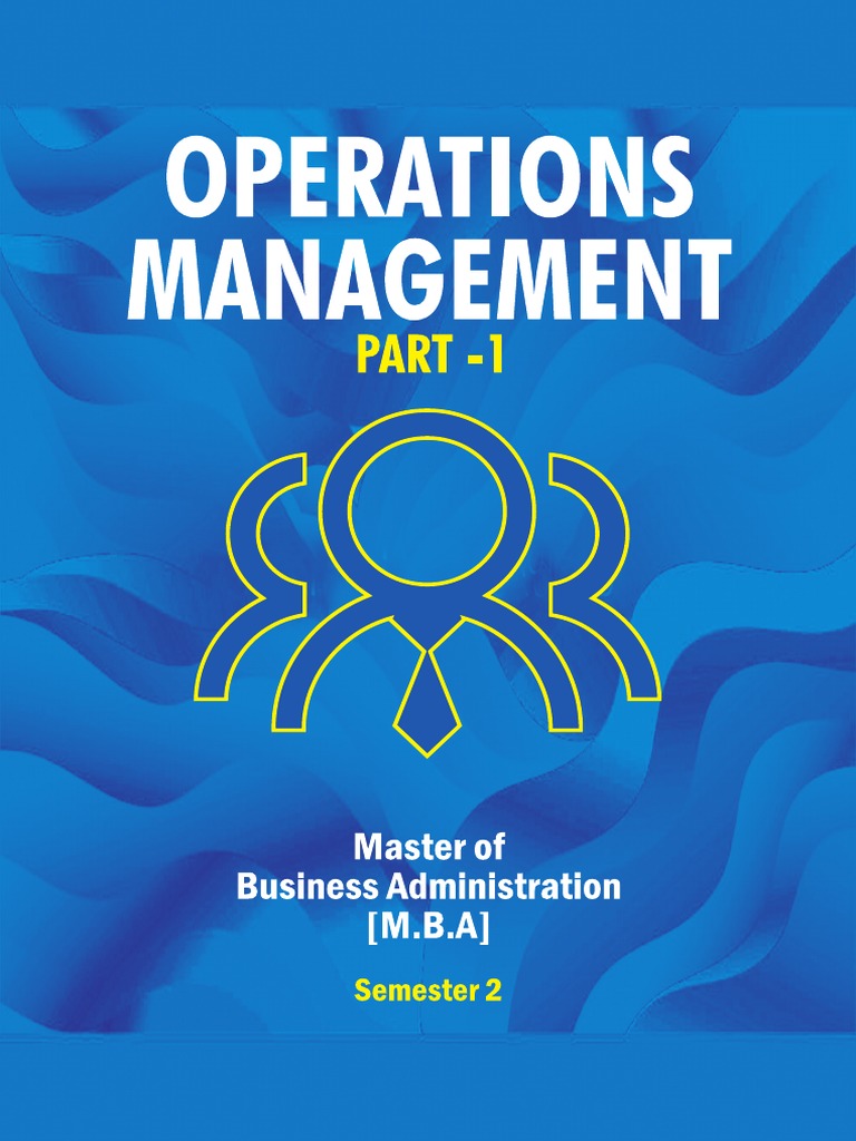Part I Operations Management | PDF | Operations Management | Industrial ...