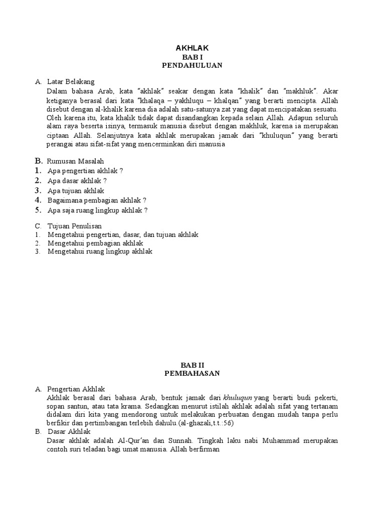 AKHLAK | PDF