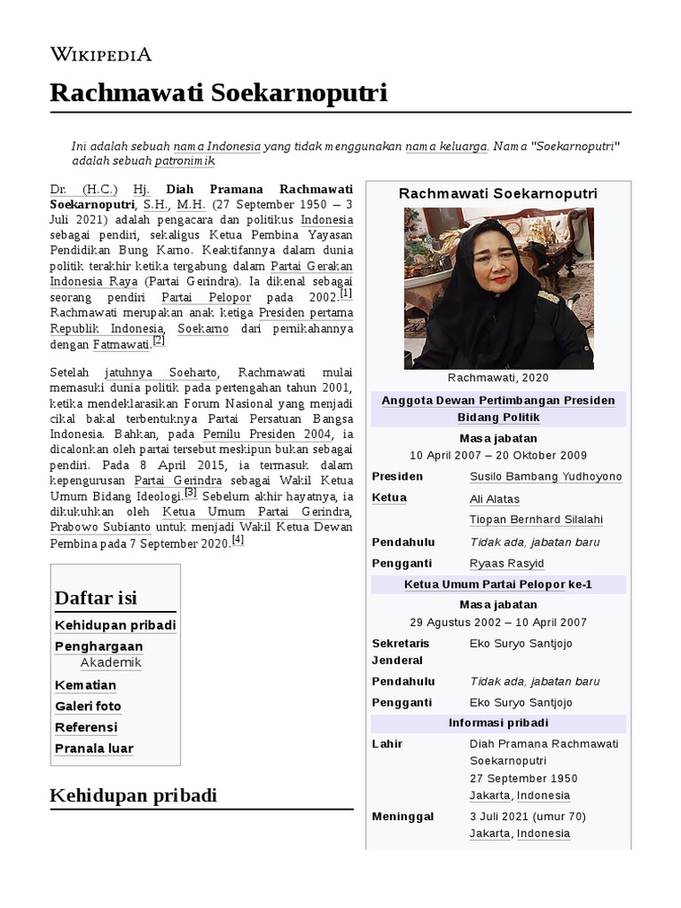 Rachmawati Soekarnoputri | PDF