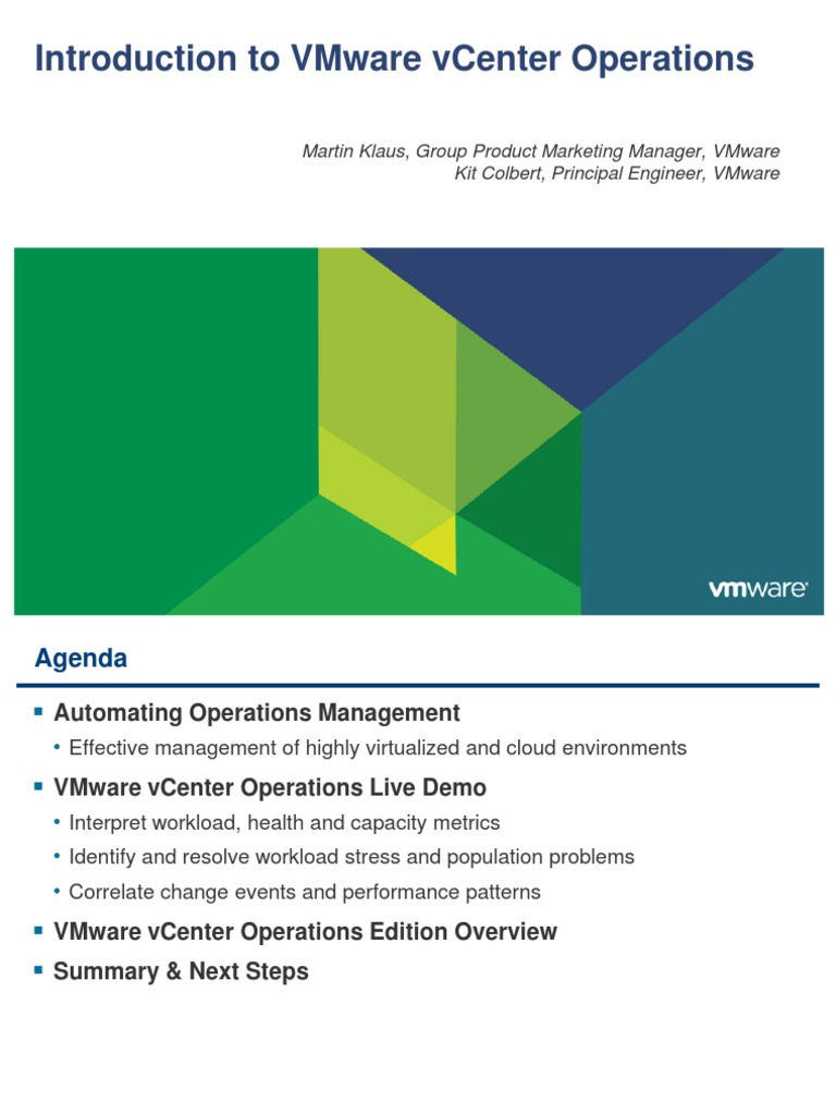 Introduction To Vmware Vcenter Operations 294960 v2 | PDF | Analytics ...