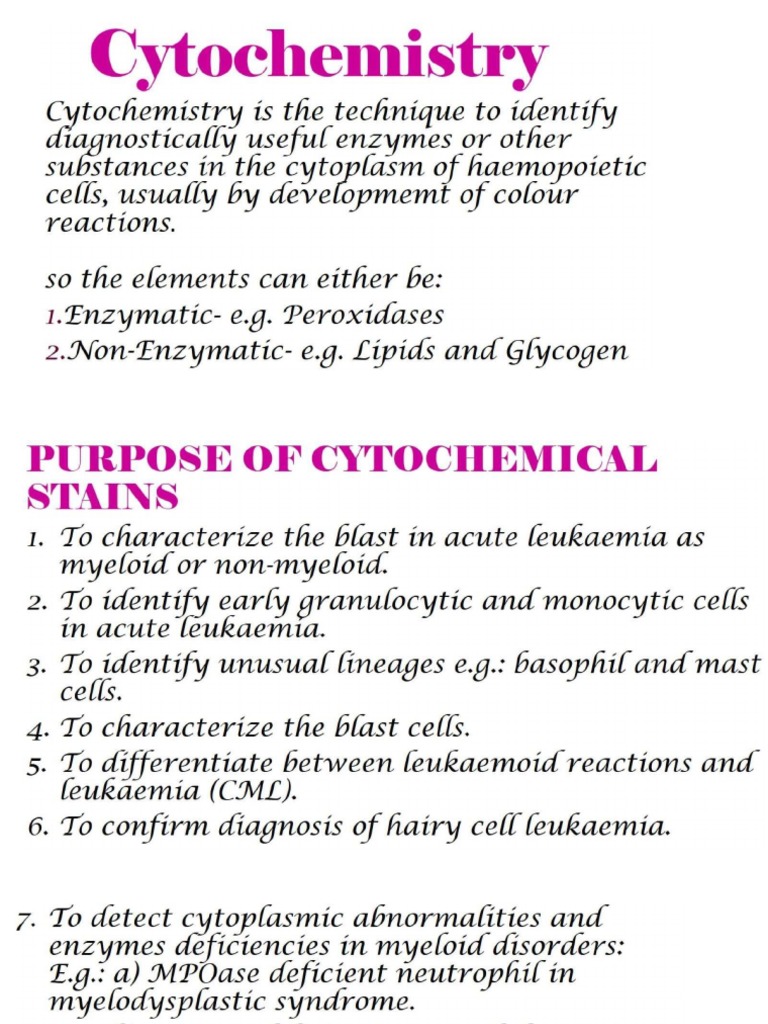 Cytochemistry | PDF | Staining | Granulocyte