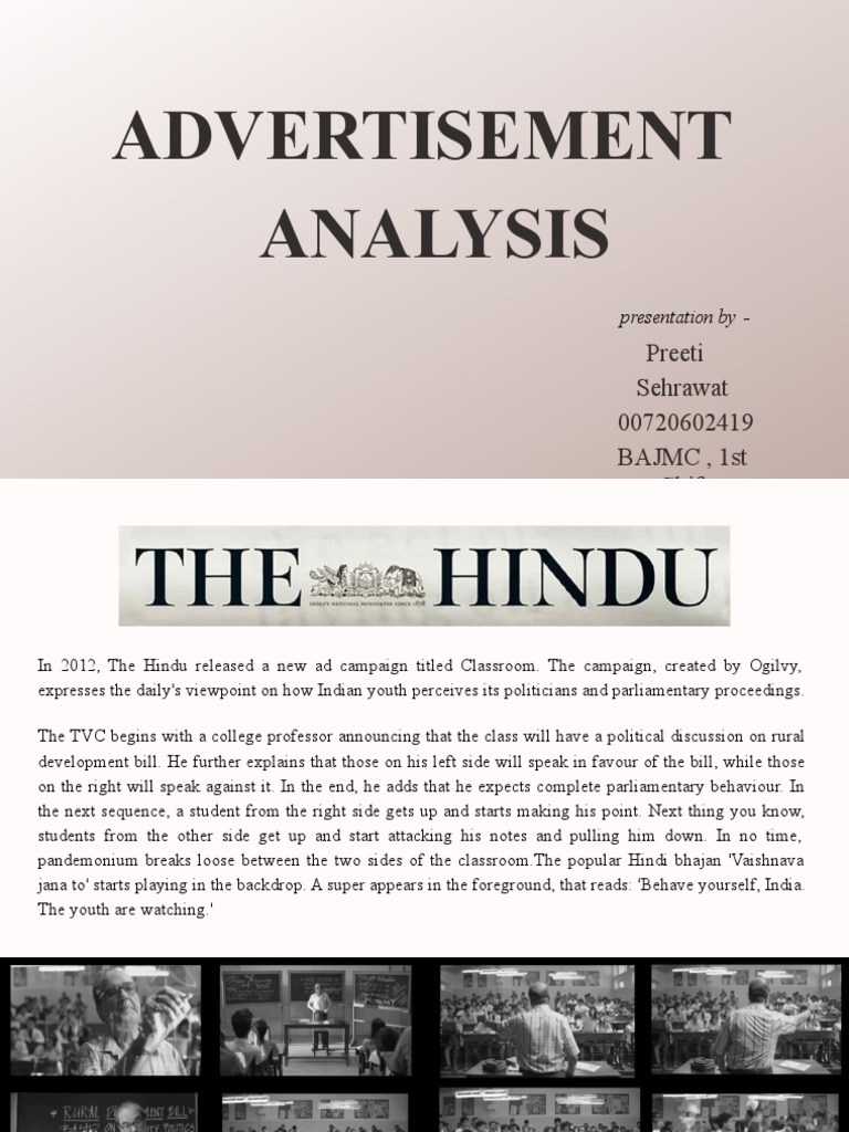 Classroom Ad Analysis: Behave Yourself, India | PDF | Advertising ...