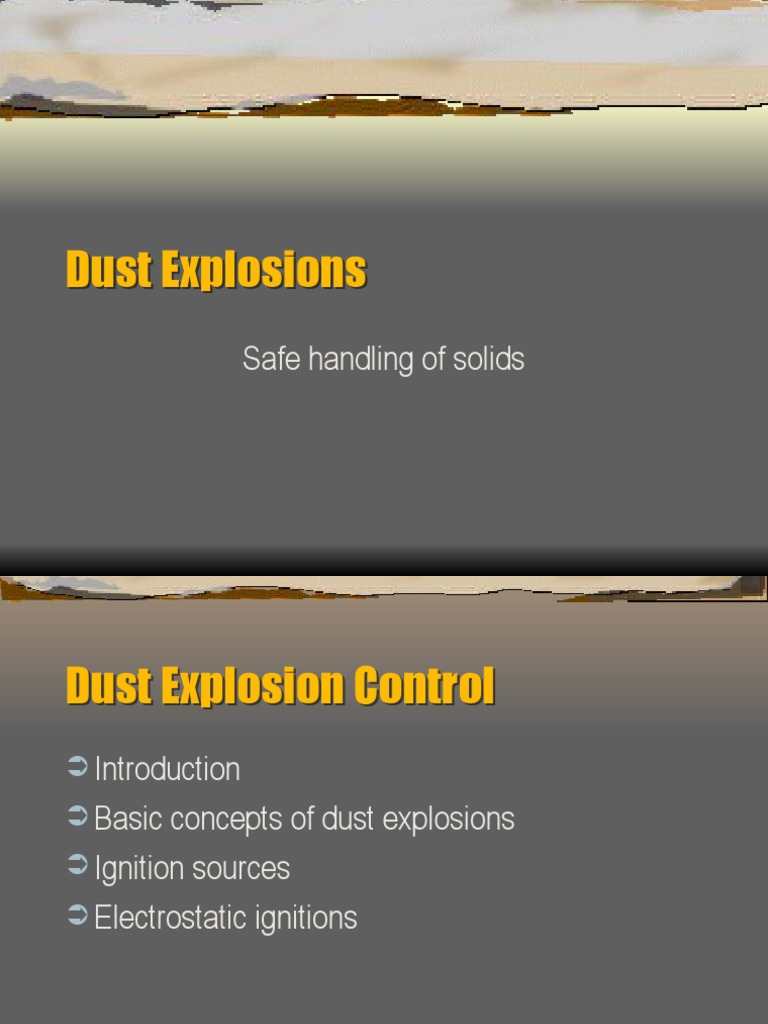 Dust Explosions | PDF | Electrostatic Discharge | Electrical Breakdown
