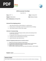 MYP III Math Summative Aassessment IB Criteria B | PDF | Teaching ...