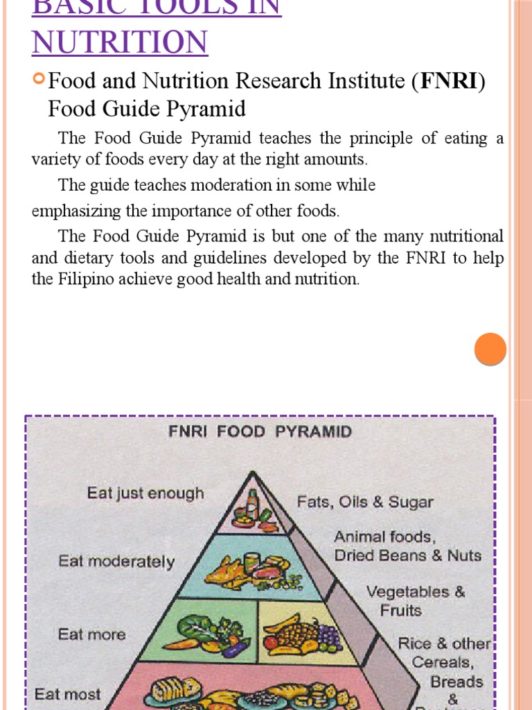 Food and Nutrition Research Institute (FNRI) Food Guide Pyramid | PDF ...