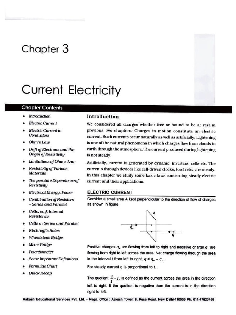 Current Electricity | PDF