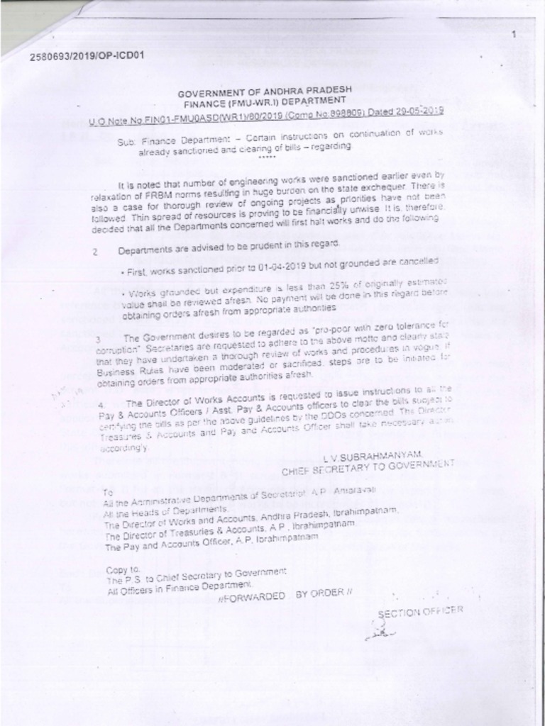 Govt. U.O. Note DT 29.05.2019 | PDF