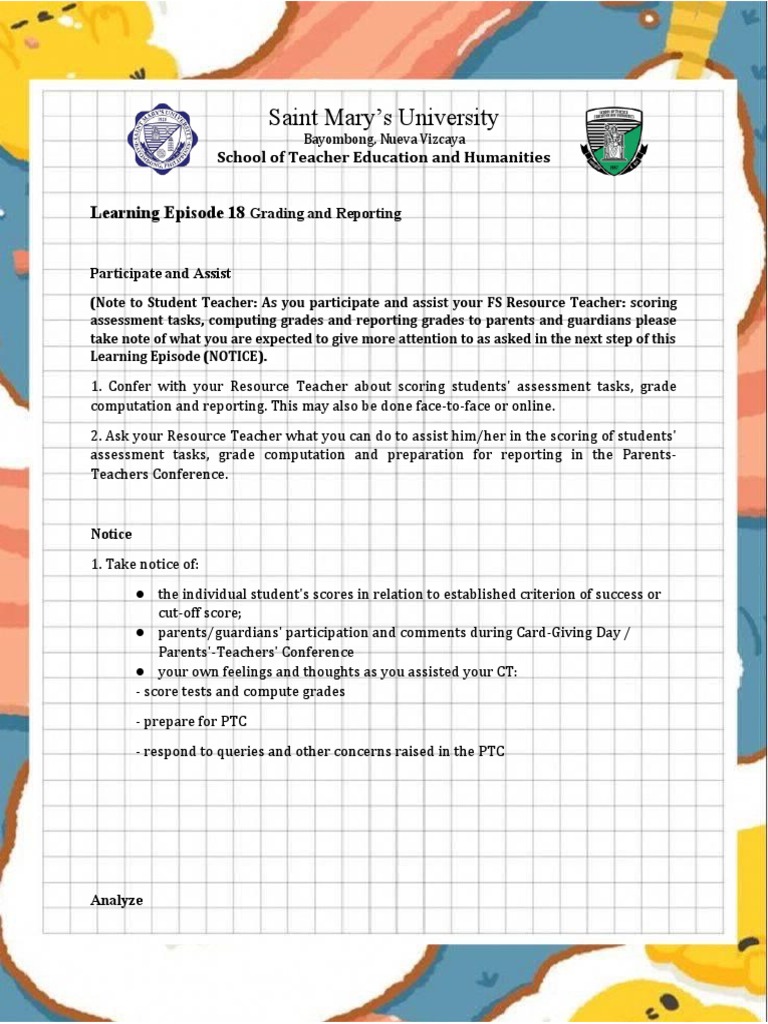 Saint Mary's University: Learning Episode 18 | PDF | Behavior ...