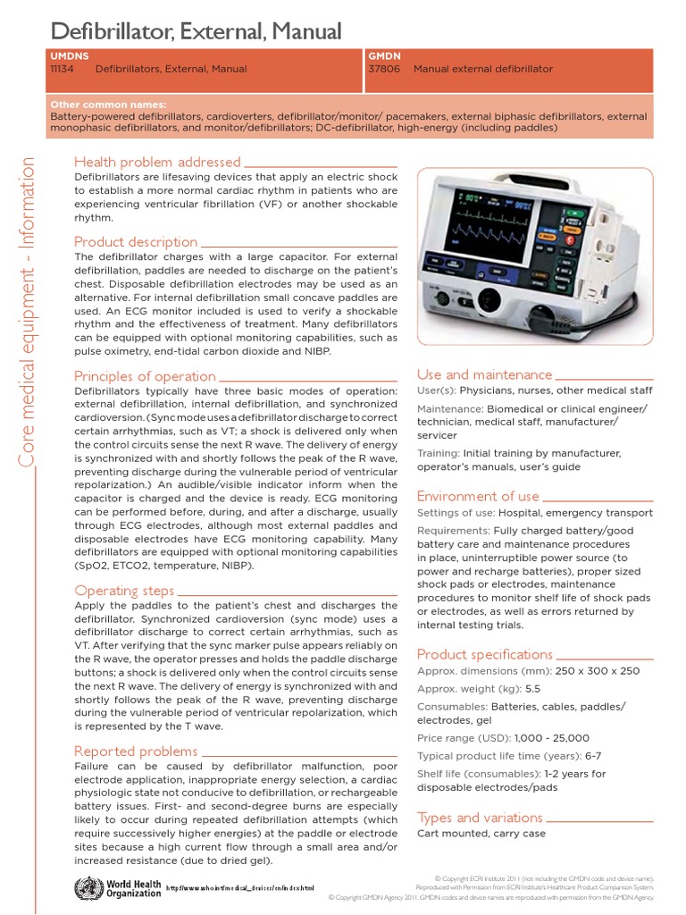 Health Problem Addressed: Umdns GMDN | PDF | Cardiac Electrophysiology ...