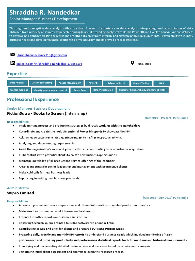 Shraddha Resume 09192020 | PDF | Data Analysis | Customer Relationship Management