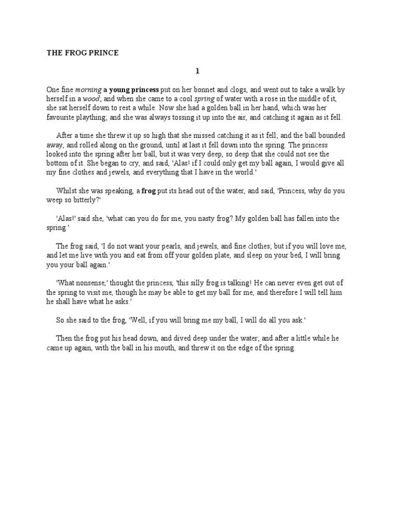 The Frog Prince | PDF