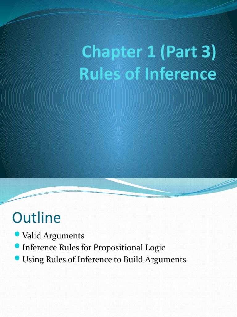 Propositional Logic Rules of Inference | PDF | Argument | Inference