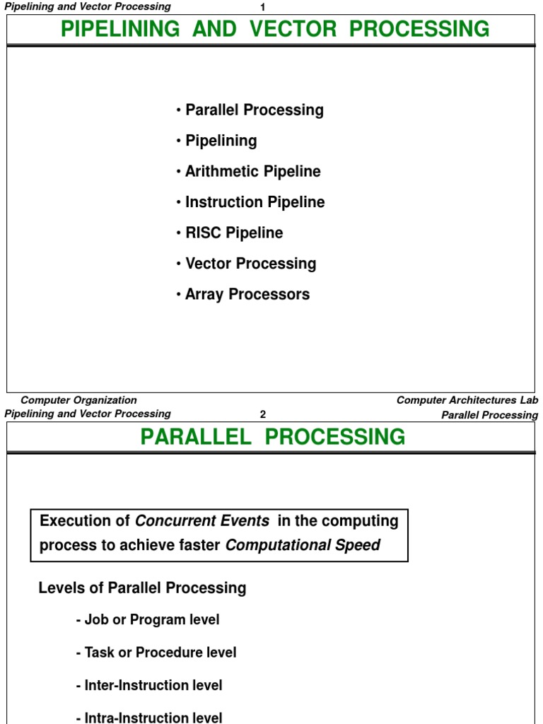 Pipelining and Vector Processing | PDF | Parallel Computing | Central Processing Unit