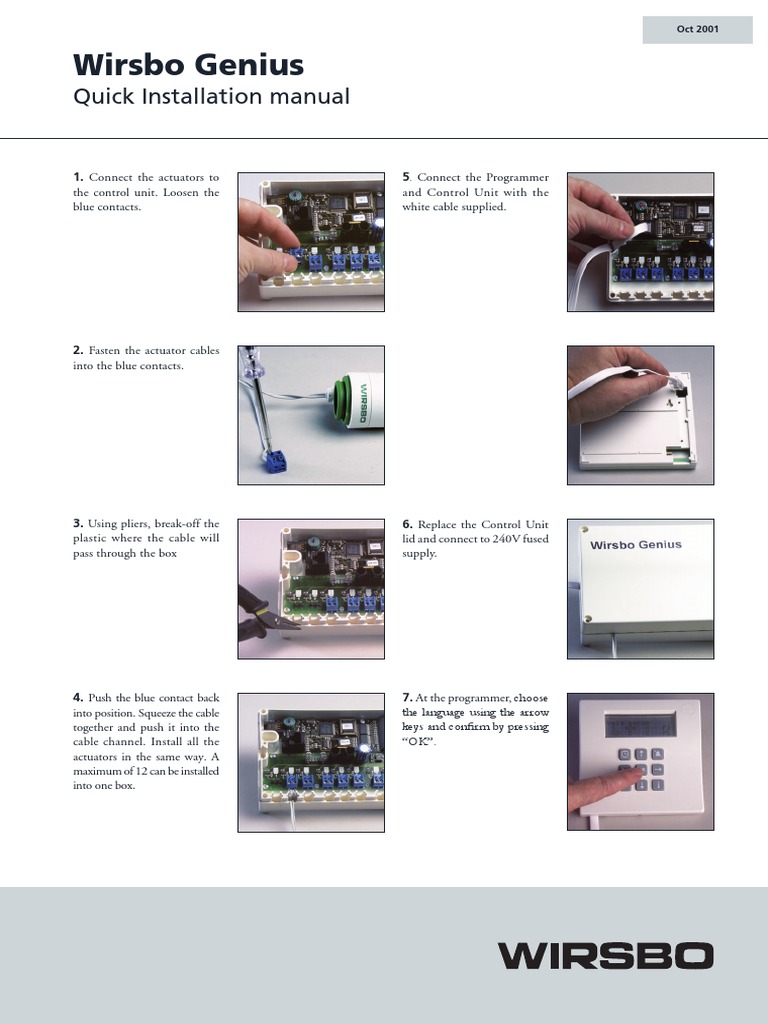 Wirsbo Genius: Quick Installation Manual | PDF | Mechanical Engineering ...