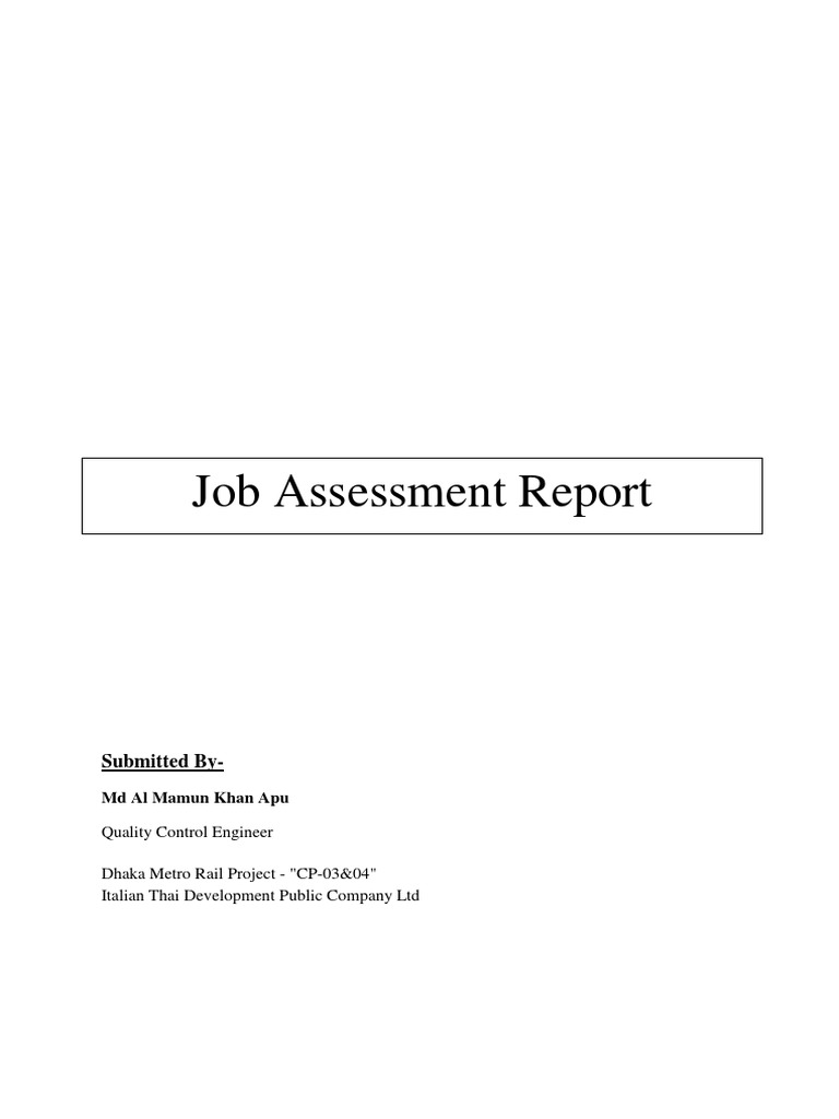 Ieb Job Assessment Report | PDF | System | Decision Making