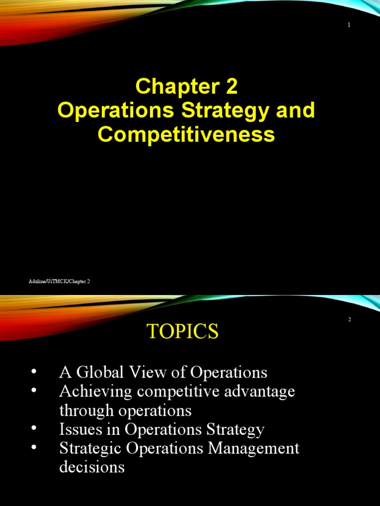 Chapter 2 - Operations Strategy and Competitiveness | PDF | Supply Chain Management | Inventory