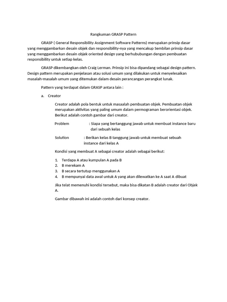 GRASP Pattern | PDF