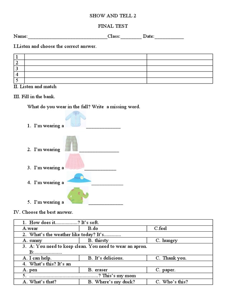 SHOW and TELL 2 Final Writing | PDF