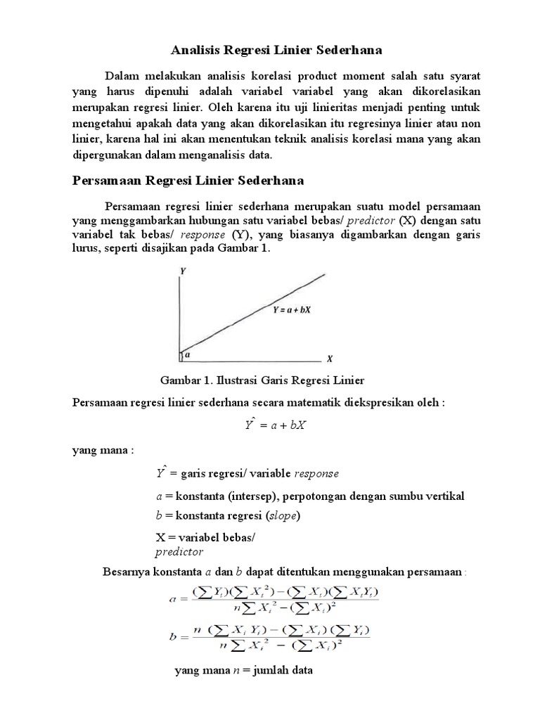 Analisis Regresi Linier Sederhana | PDF