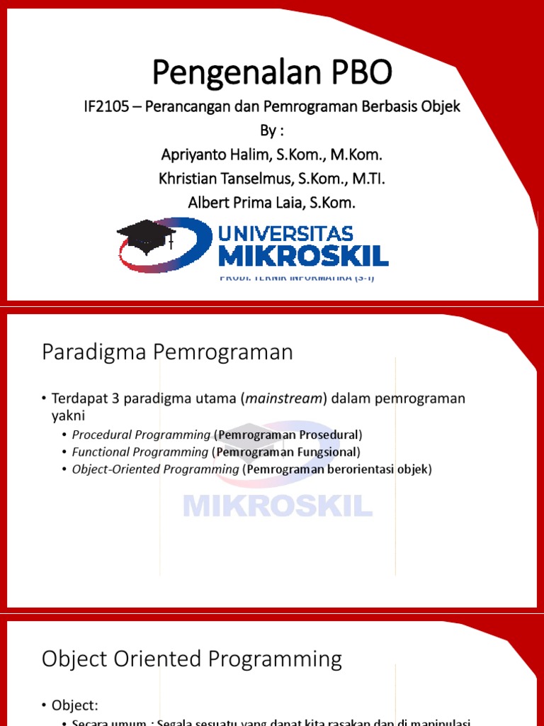 Mikroskil Pengenalan PBO | PDF