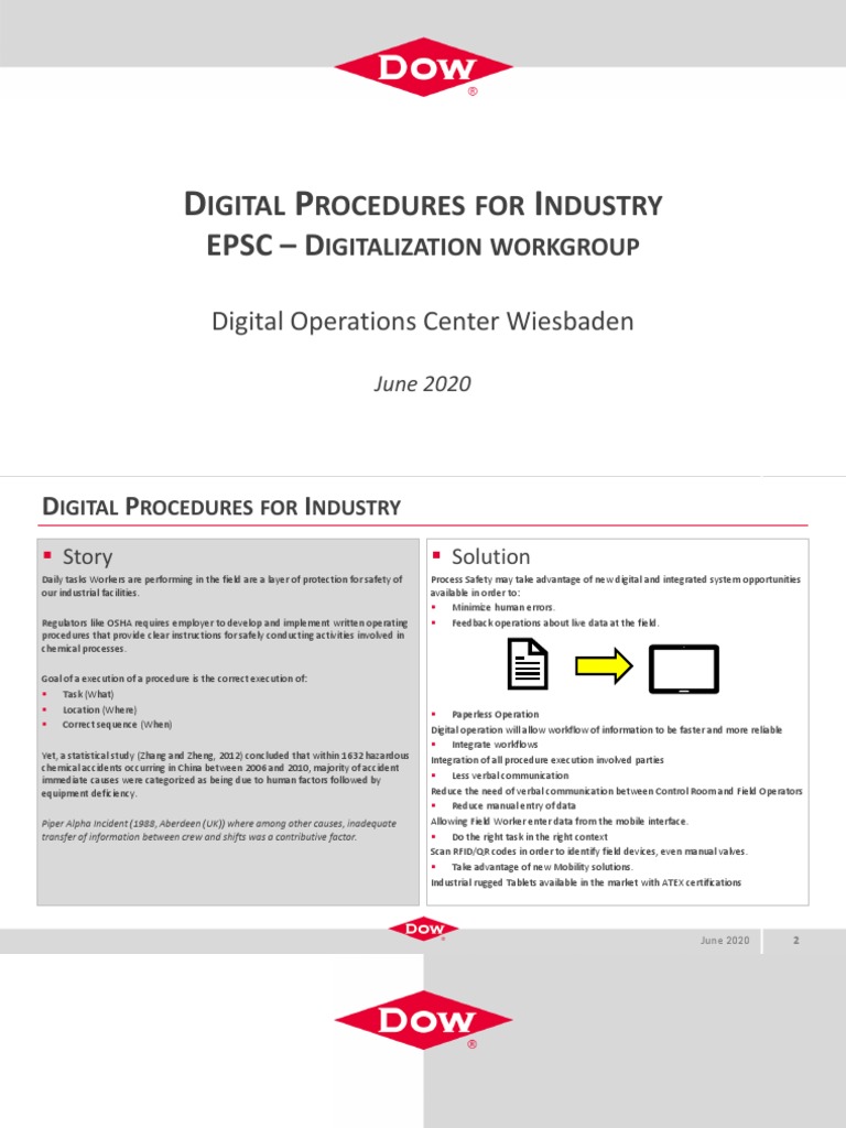 4 - 09.06.2020 - DOW Digital Procedures | PDF | Occupational Safety And ...