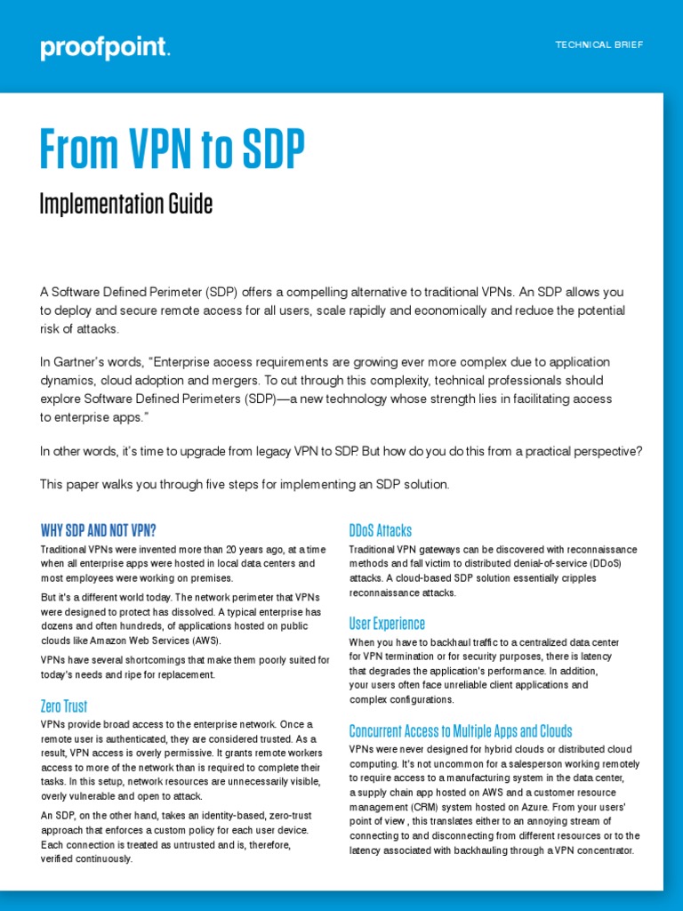 From VPN To SDP: Implementation Guide | PDF | Virtual Private Network ...