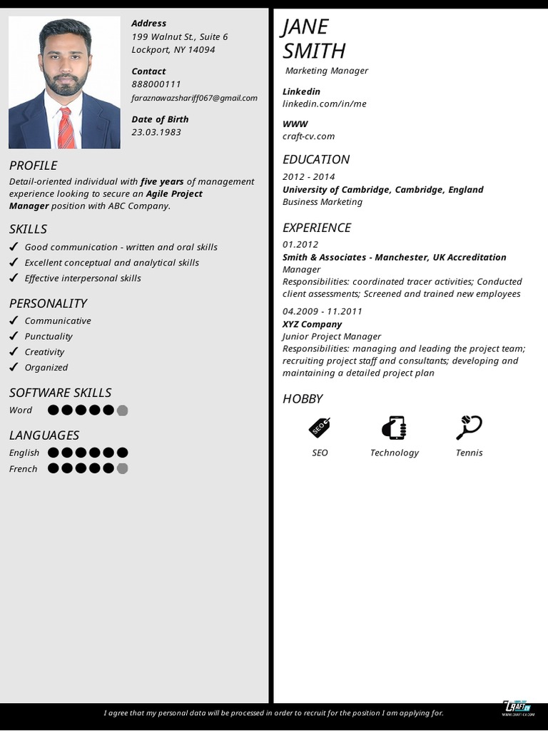 Jane Smith CV | PDF | Business | Communication