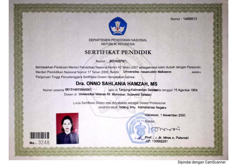 Sertifikat Pendidik | PDF