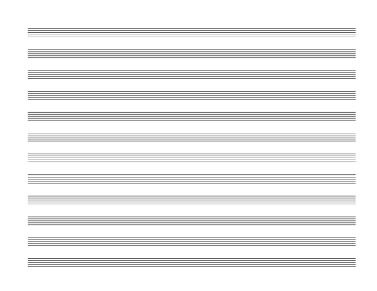 12 Stave Landscape Manuscript Paper | PDF