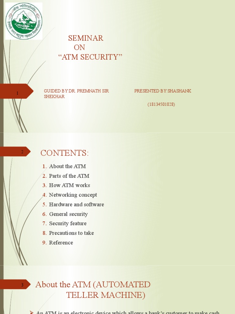 ON Atm Security | PDF | Automated Teller Machine | Personal Identification Number