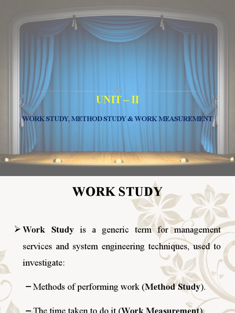 Productivity Improvement Through Work Study Techniques: An Analysis of ...