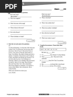 Project 1 Fourth Edition Tests For Unit 1 | PDF