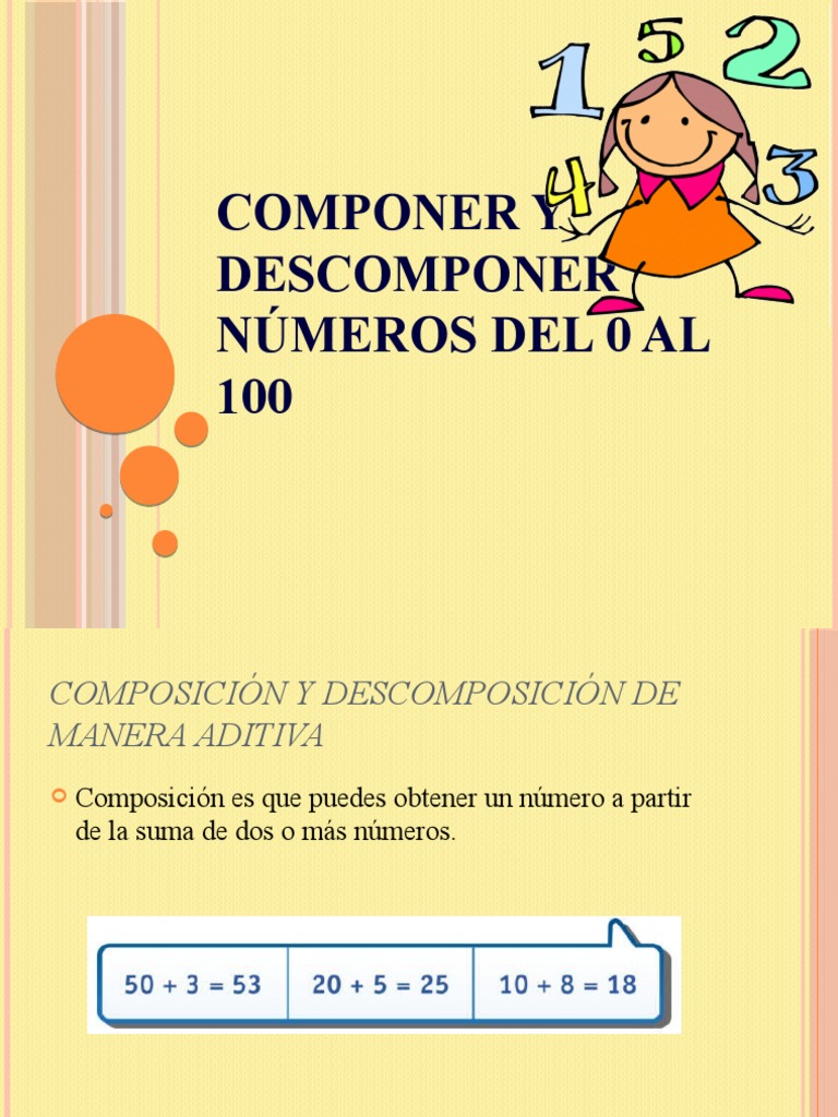 Componer y Descomponer Numeros Del 0 Al 100 | PDF
