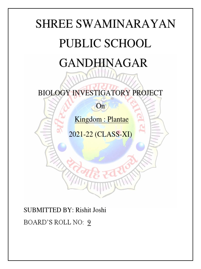 Biology Investigatory Project | PDF | Spore | Plants