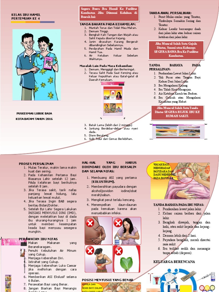 Leafleat Kelas Ibu Hamil | PDF