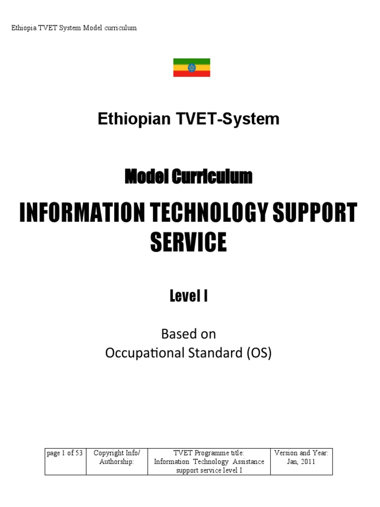 Information Technology Support Service: Model Curriculum | PDF | Icon ...