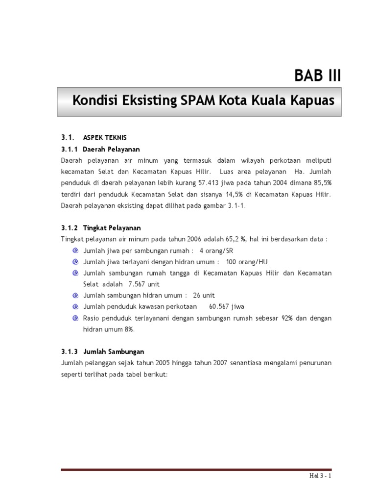Kondisi Eksisting SPAM | PDF