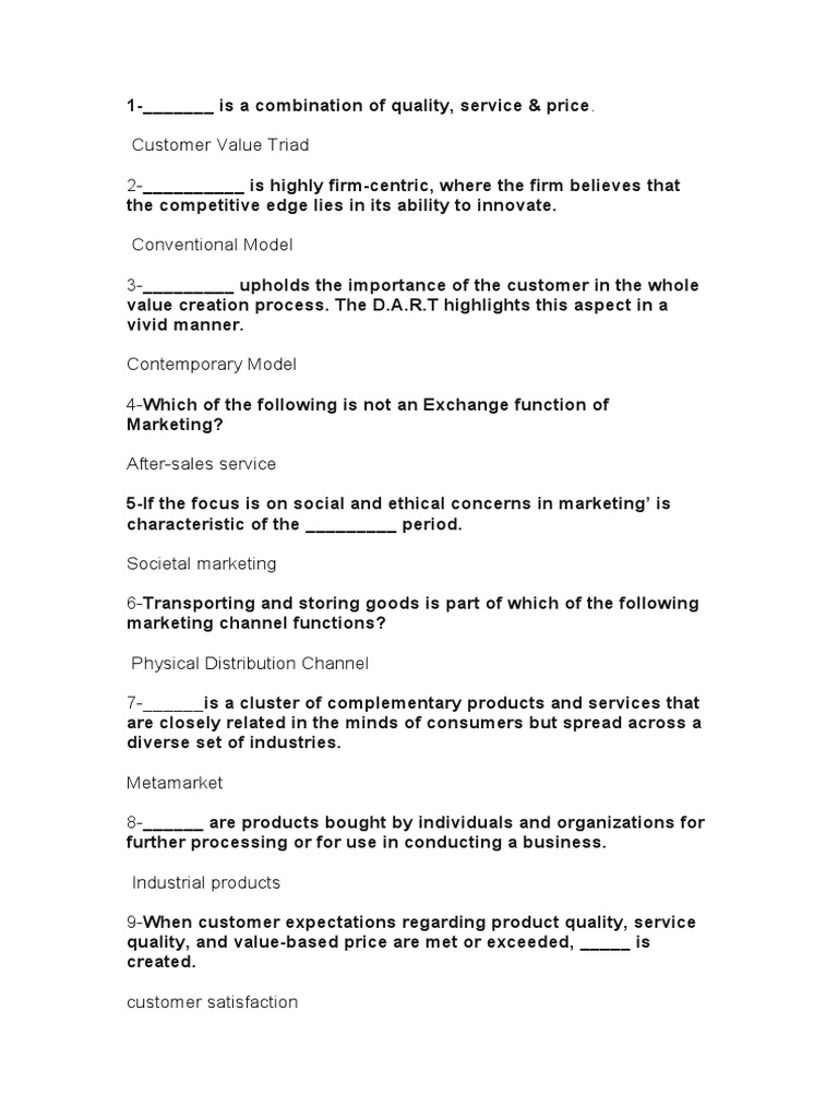 Customer Value Triad is a combination of quality, service & price | PDF ...