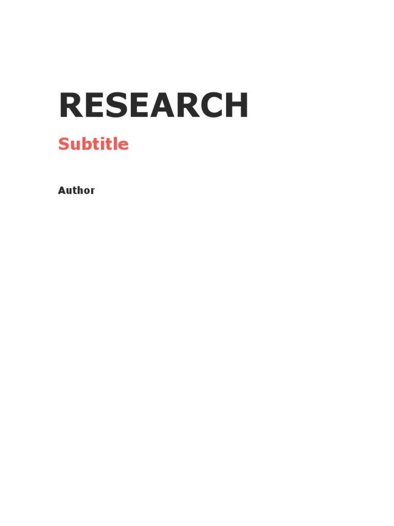 Research: Subtitle | PDF