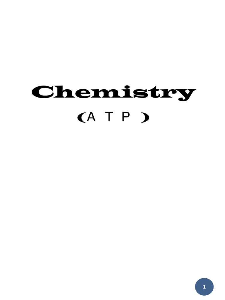 ATP Notes For Chemistry o Level | PDF | Ion | Anode