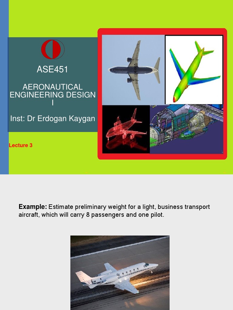 Aircraft Weight Estimation and Design Takeoff Gross Weight Calculation ...