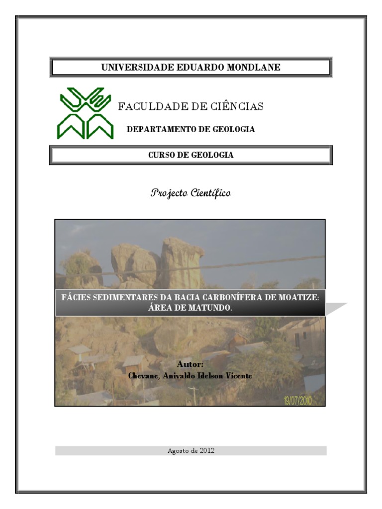 Fácies Sedimentares na Bacia de Moatize | PDF | Rochas (Geologia ...