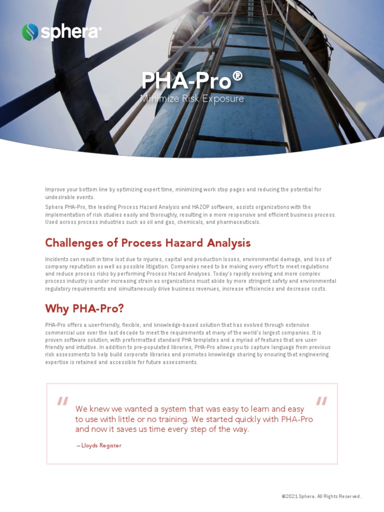 PHA-Pro: Challenges of Process Hazard Analysis | PDF | Risk | Risk ...