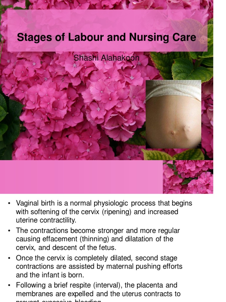 First Stage of Labour-Nursing Care | PDF | Childbirth | Clinical Medicine