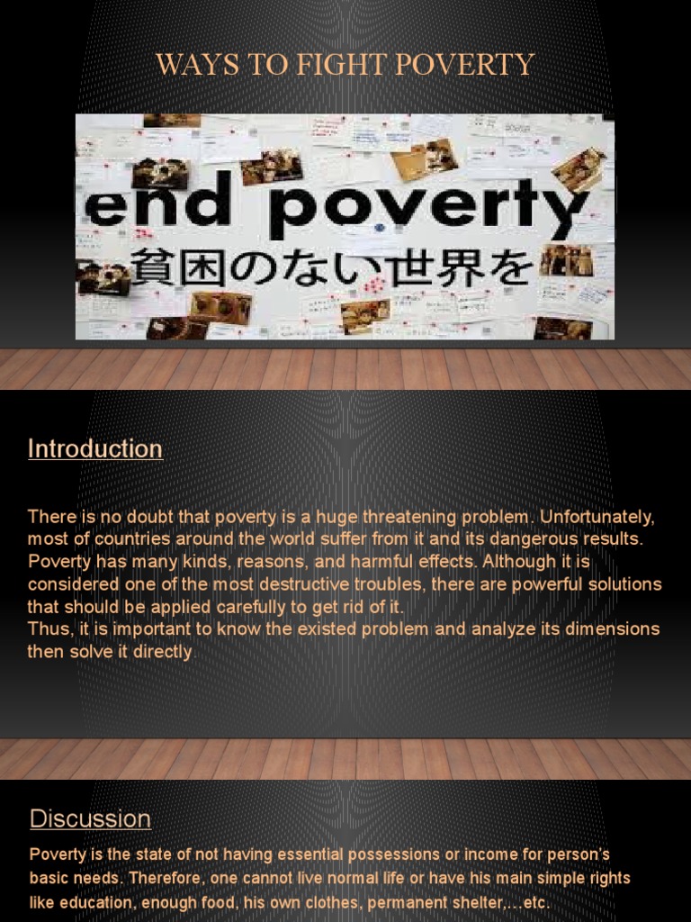 Ways To Fight Poverty | PDF | Poverty | Poverty & Homelessness