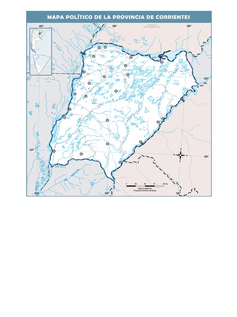 Mapas de Corrientes - Político Mudo | PDF