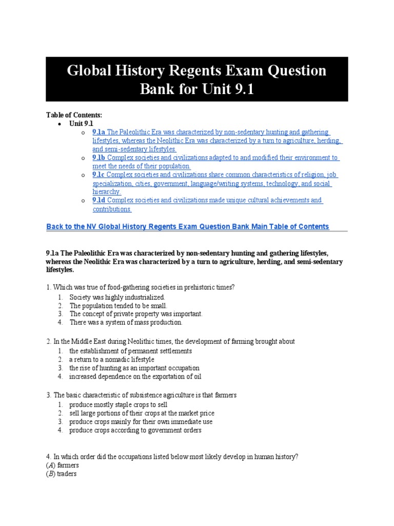 Global 9th Grade UNIT 1 First Civilizations | PDF | Civilization ...